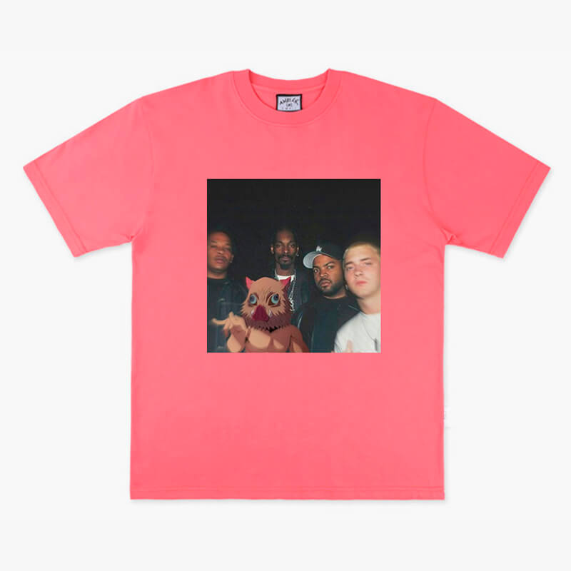 Animecore Hashibira Inosuke and Eminem Gang T-Shirt - AC