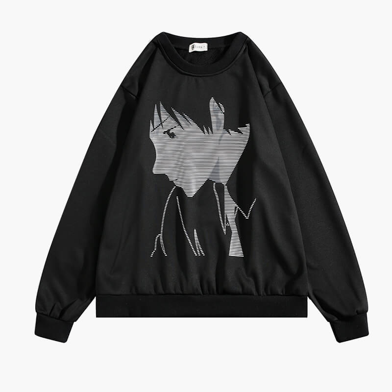 Animecore Wave Aesthetic Sweatshirt - Aesthetic Clothes Shop