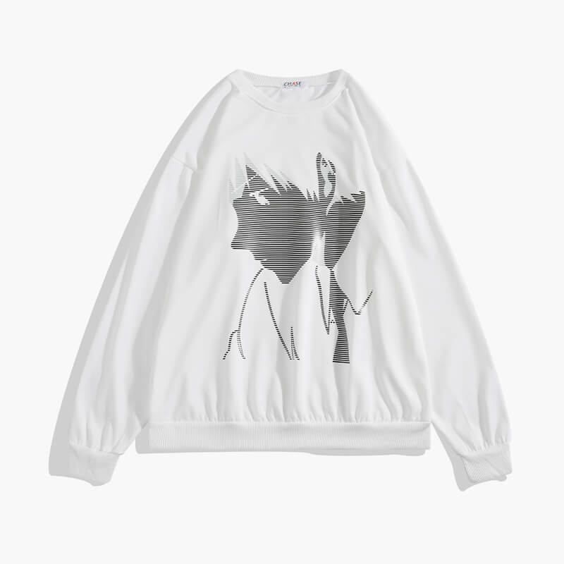Animecore Wave Aesthetic Sweatshirt - Aesthetic Clothes Shop
