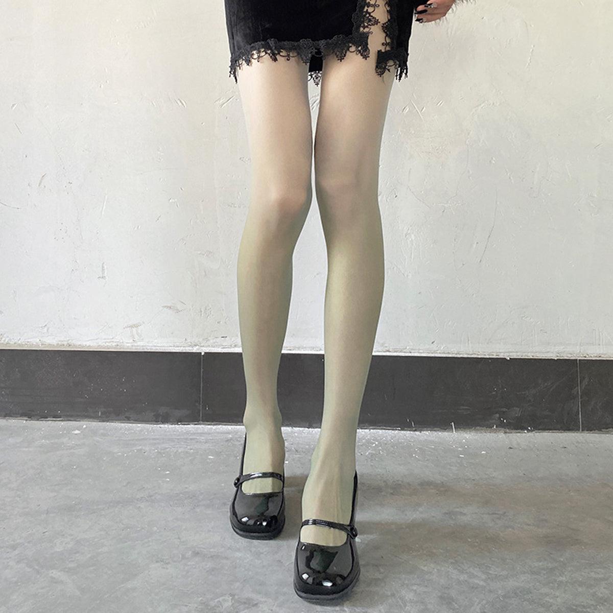 Bottom Gradient Thin Translucent Tights • Aesthetic Clothes
