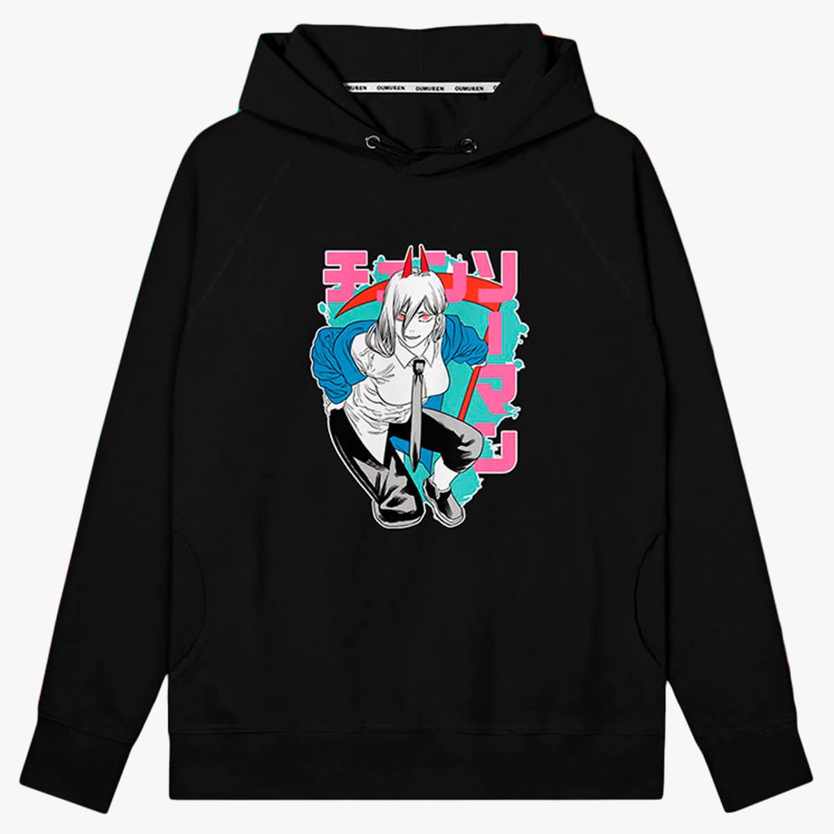 Chainsaw Man Hoodie Power With Scythe - Aesthetic Clothes