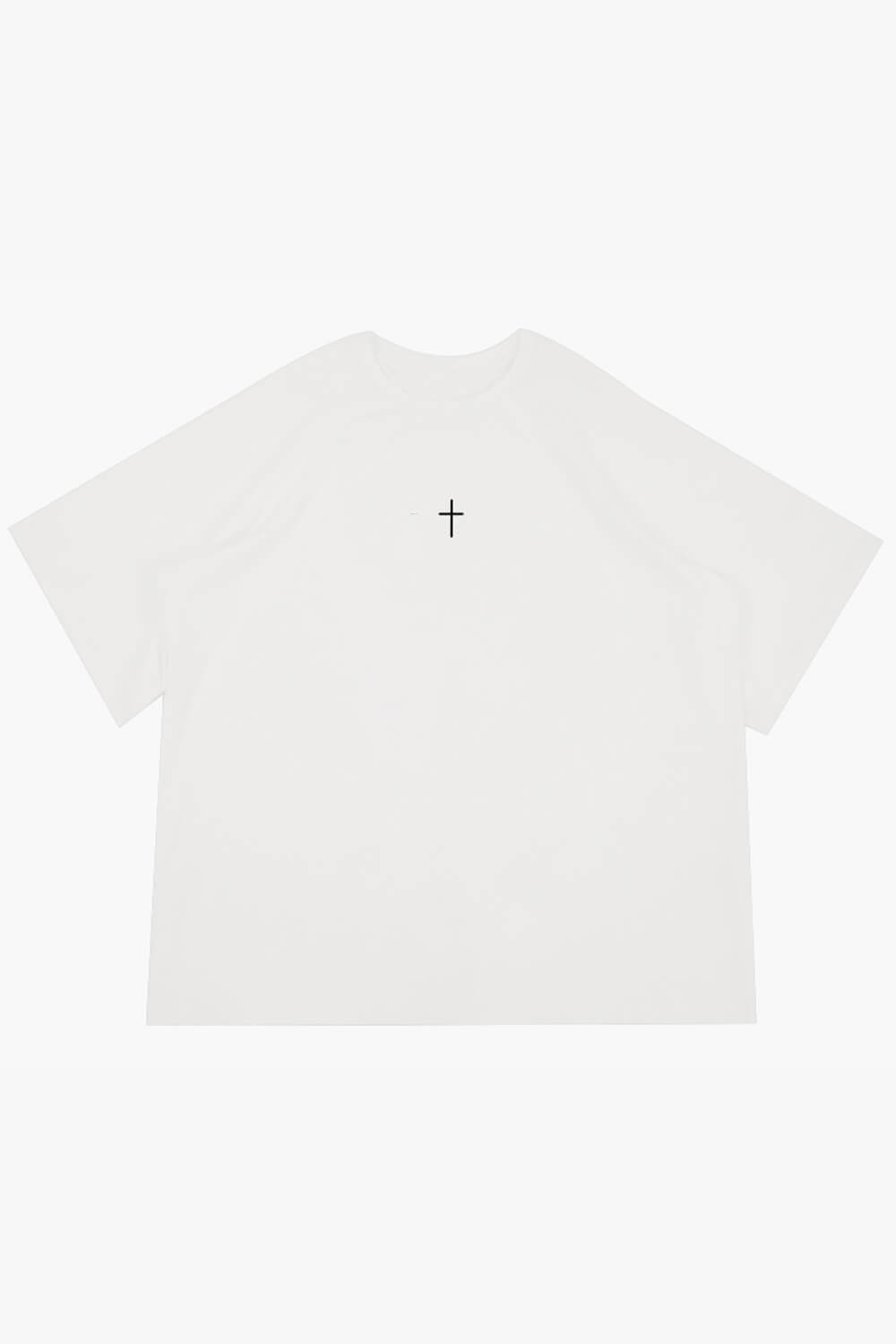 Cross Embroidery Darkcore T-Shirt - Aesthetic Clothes Shop