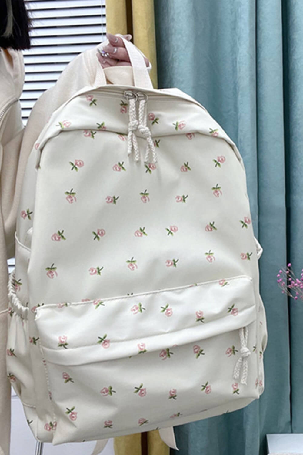 Cute Pink Roses Student Backpack - Aesthetic Shop