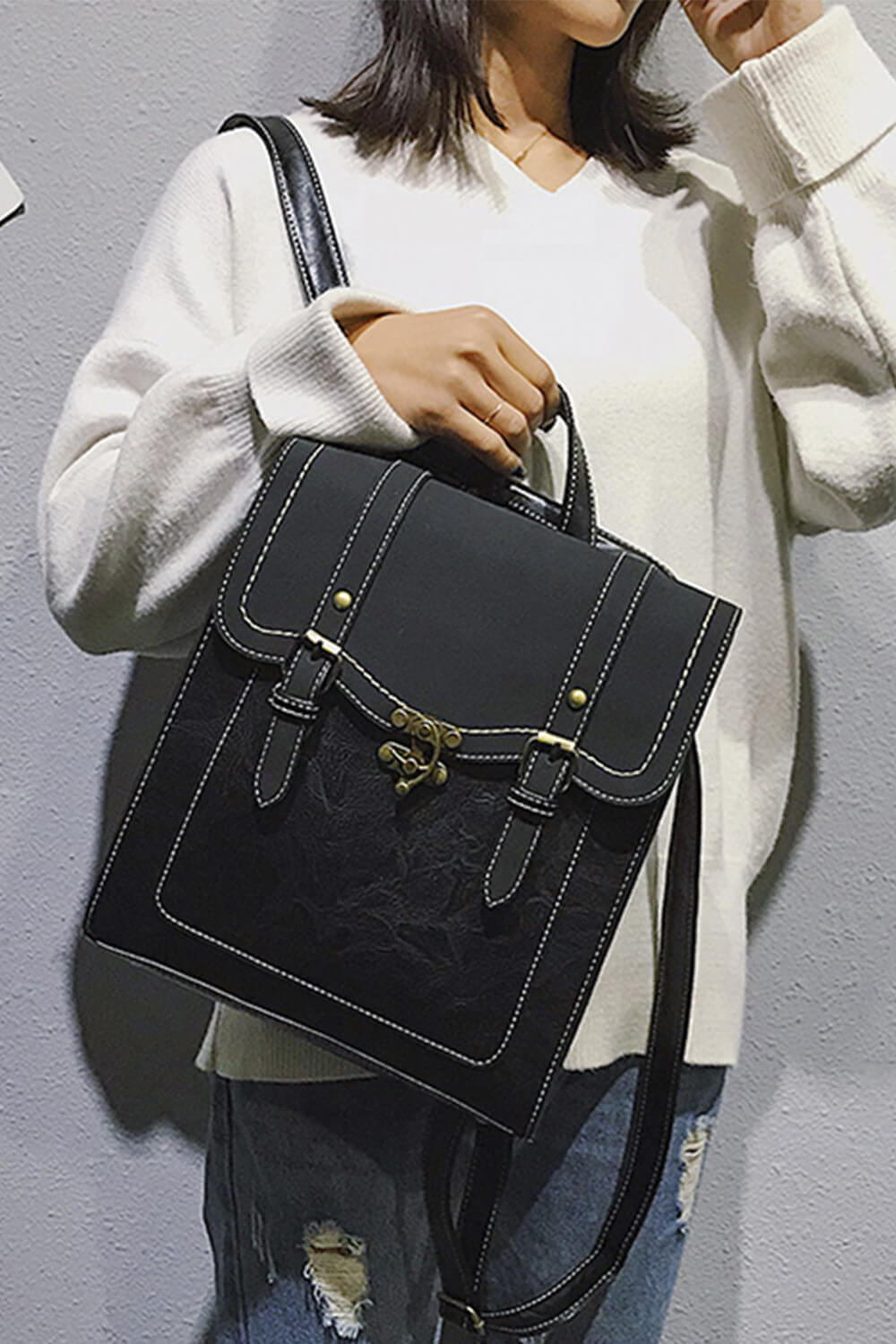 Dark Academia Backpack Vintage Locker - Aesthetic Shop