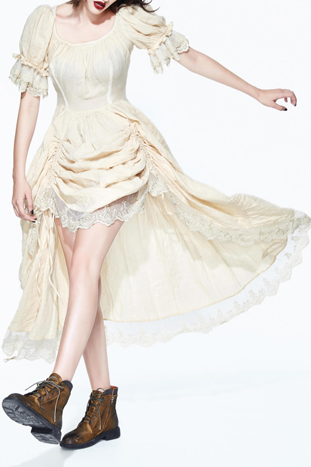 Ghostcore White Vintage Witch Dress - Aesthetic Clothes Shop