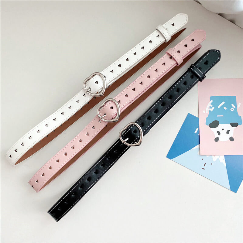 Heart Buckle Love Aesthetic Belt - Aesthetic Clothes Shop