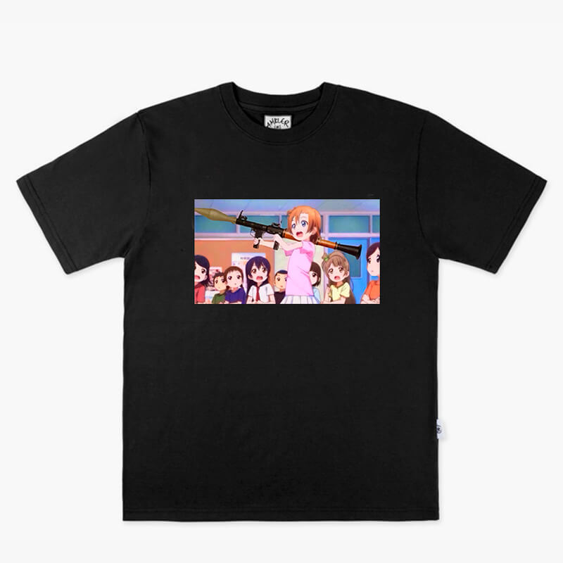 Kawaii Anime Girl with Rocket Launcher Gun T-Shirt - AC