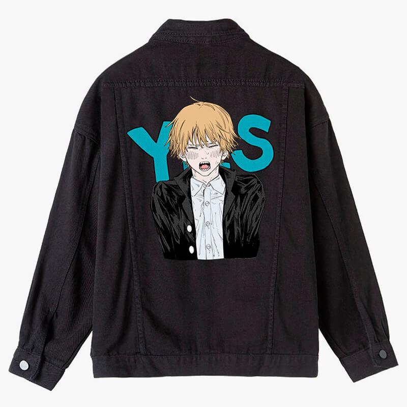 No Reze Yes Denji Chainsaw Man Aesthetic Denim Jacket