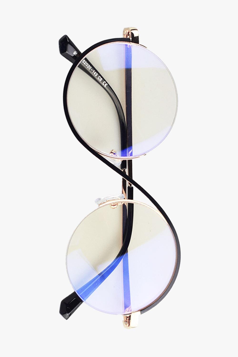 S Frame Curved Round Glasses • Aesthetic Clothes Shop