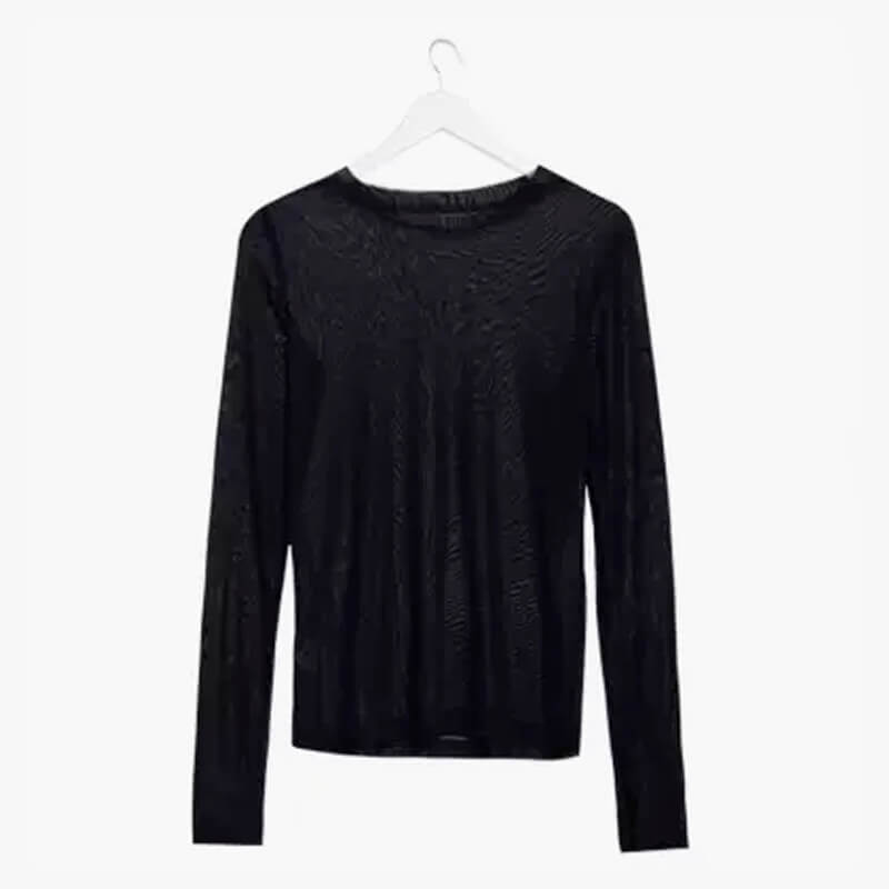 Transparent Silk Mesh Long Sleeve For Women - Aesthetic Shop